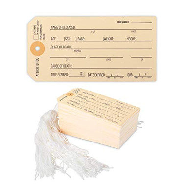 Toe Tags Identification with String for Morgue Coroner 5_25 x 2_6 in ...