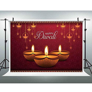 EOA 7W x5H FT Diwali Festival Party Backdrop for Photography Wall Mural ...