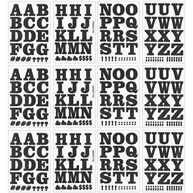 12 Sheets Iron-on Letters 2 Inch High Soft Flock Iron on Letters Heat ...