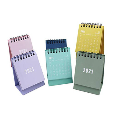 ANKOMINA 6 PCS 2020-2021 Mini Desk Calendar Stand Up Flip Calendar ...