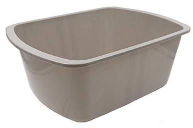 Rectangular Plastic Wash Basin 7 Quart with Graduations Grey Pack of 5 ...