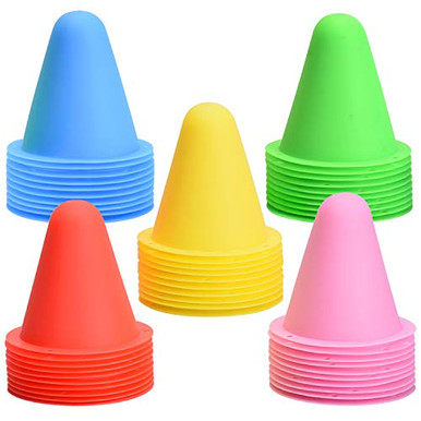 TOBWOLF 50 Pack Mini Sports Training Cones 8cm 3_15 Height Small ...