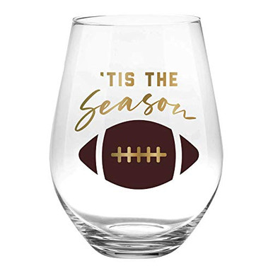 Creative Brands Slant Collection - Football Themed Jumbo Stemless Wine ...