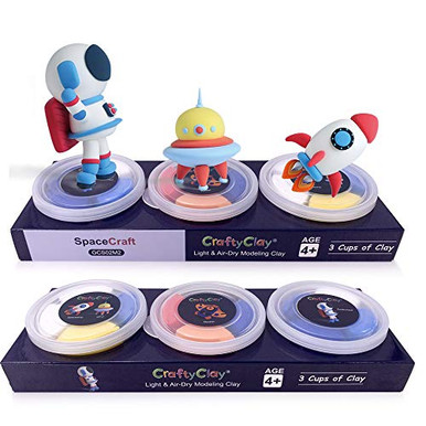 CraftyClay Modeling Clay for Kids - Air Dry Modeling Clay Kit 3 Cups ...