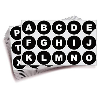 Black Vinyl Letters Stickers - 2 inch Self-Adhesive A to Z 4 of Each ...