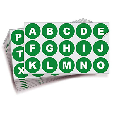 Green Vinyl Letters Stickers - 2 inch Self-Adhesive A to Z 4 of Each ...