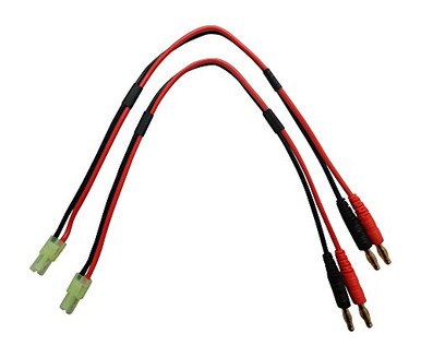 Mini Tamiya Style (Reverse Polarity) Connector Plug -> 4mm Banana Plugs ...