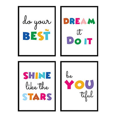 NICISE Kids Room Wall Decor for Boy Girl Words Inspirational ...