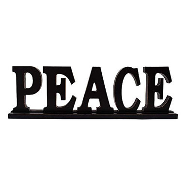Wood Peace Sign for Home Decor Wooden Peace Block Letters Rustic ...