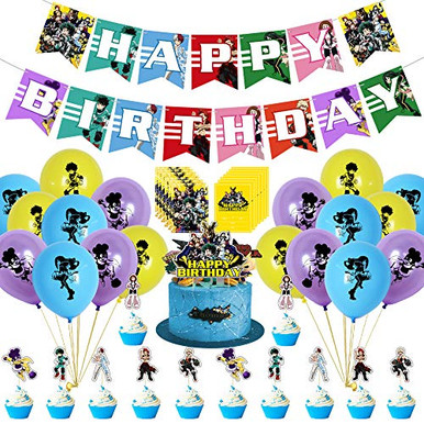 My Hero Academia Birthday Party Supplies?Including 1 Birthday Banner 1 ...
