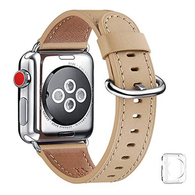 WFEAGL Compatible iWatch Band 38mm 40mm 42mm 44mm Top Grain Leather ...