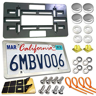 ZXFOOG Front License Plate Mounting Kit- Front Bumper License Plate ...