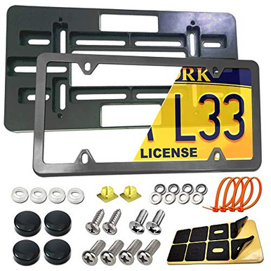 Aootf Front License Plate Mounting Kit- License Plate Bracket and Black ...