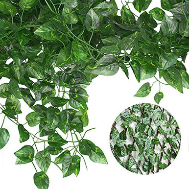 FULANDL 168 Ft 24 Strands Artificial Ivy Garland Leaves Fake Ivy Leaves ...