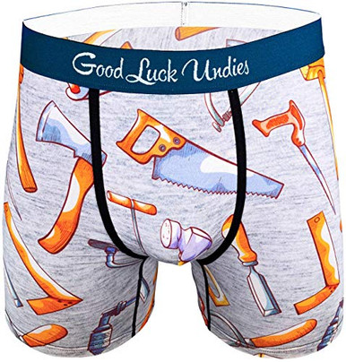 Good Luck Undies Mens Tools Boxer Brief Underwear Medium Grey ...
