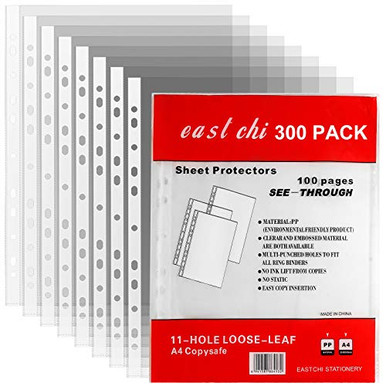 LISHINE Top Loading Sheet Protectors 8_5 x 11 Inch 300 Pack Plastic ...