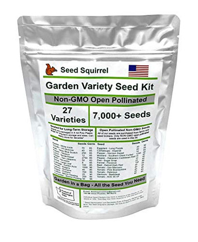 Garden Variety Seed Kit 27 Varieties 7000 Seeds Individually Sealed in ...