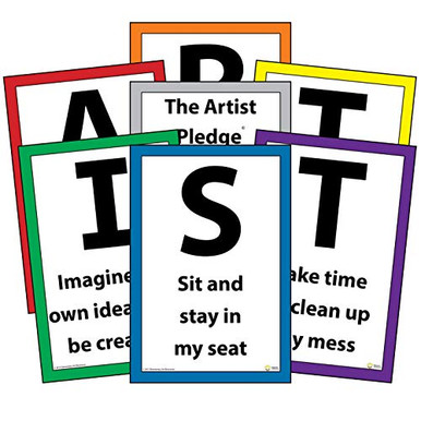 Art Room Rules - The Artist Pledge Classroom Management Posters ...