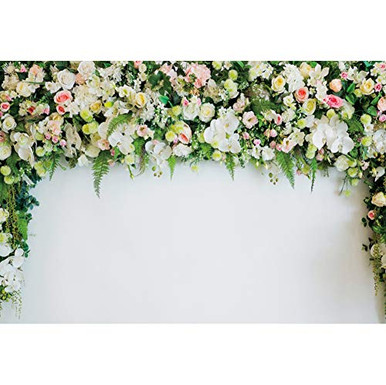 Haoyiyi 7x5ft Wedding Backdrop Sheer Tulle Backdrop White Curtain Green ...