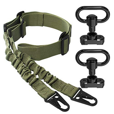 2 Point Sling Quick Adjust with 2 Pack QD Sling Swivels Mount Push ...