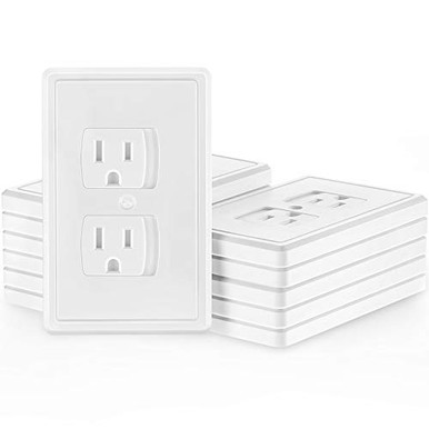 12 Pieces Self-Closing Outlet Covers Child Baby Electrical Socket Plug ...