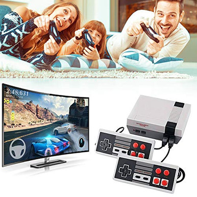 Classic Retro Game Console AV Output Game System with 2 Handheld ...