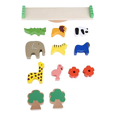 ViaGasaFamido Wooden Animals Stacking Blocks Balancing Games Playset ...