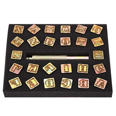 HEEPDD 13mm Stamp Punch Set Letter Leather Craft Stamps Tools Vintage ...
