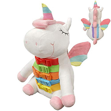 Cogni Play Chloe The Unicorn Plush Stuffed Animal Toy for Girls with ...