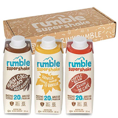 Rumble Nutrition Shake Variety Pack All Natural Protein Shakes Ready To ...