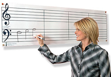 Dry Erase Music Grand Staff Laminated Poster 61 Inches Large Jumbo Size ...