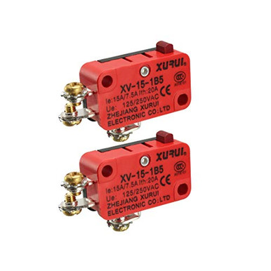 uxcell XURUI Authorized 2Pcs XV_15_1B5 Red SPDT NO NC Push Button ...
