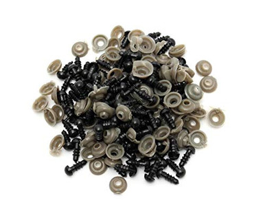 100 Pcs Black Plastic Safety Eyes _ Sewing Crafting Buttons _ Craft ...