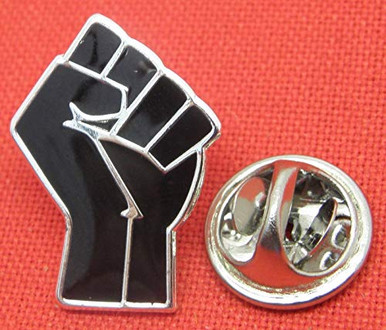 Raised Clenched Fist Resistance Solidarity Power Salute Pin Badge ...