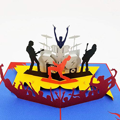 Rock Band Pop Up Birthday Card _ Happy Birthday Pop Up Card ...