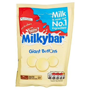 Original Nestle Milkybar Large Giant White Chocolate Buttons Bag Pouch ...