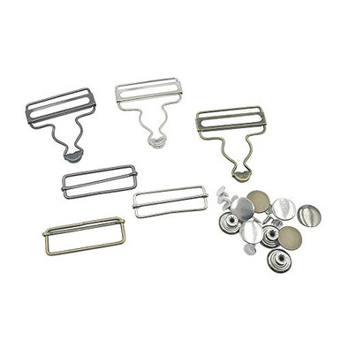 PETMALL 9 Set 3 Color Suspender Buckle Dungaree Fastener for Overalls ...