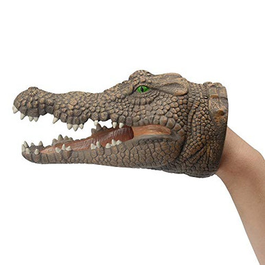 Gemini and Genius Soft Rubber Realistic Crocodile Hand Puppet Toys ...