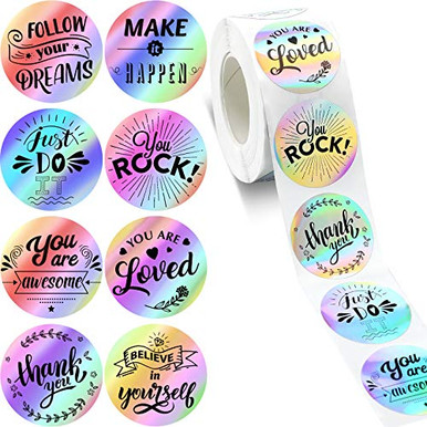 500 Pieces Laser Inspirational Words Stickers Motivational Quote ...