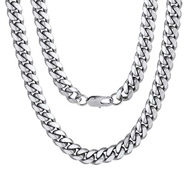Hip Hop Men Necklace Curb Cuban Chains 20inch 10MM Neck Chain Boys ...