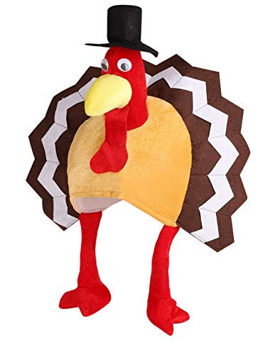 Christmas Thanksgiving Halloween Party Funny Turkey Hat With Head Legs ...