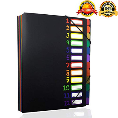 12 Pocket Expanding Project Sorter Heavy Duty Plastic Multi Pocket ...