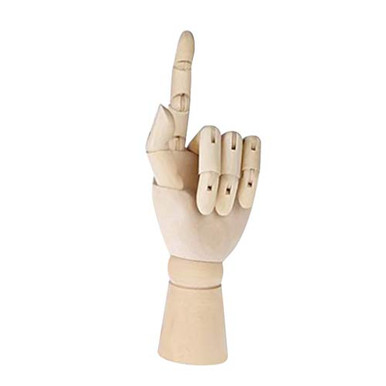 Wooden Mannequin Hand 10 Inch Flexible Fingers Realistic Wood Hand ...