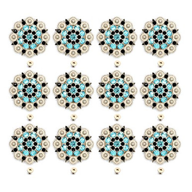 DIY Conchos Button Crystal Leathercraft Conchos with Screw Color 3_ 12 ...