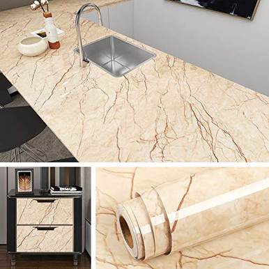 Livelynine Marble Contact Paper Removable Peel and Stick Wallpaper for ...
