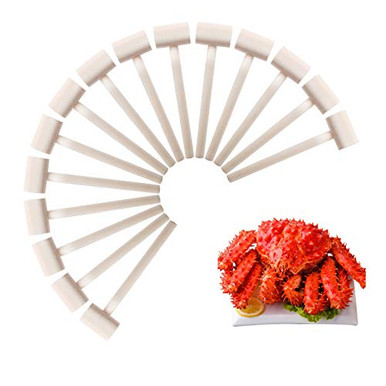15 Pieces Crab Hammer_Bigger Size Seafood Hammer_Solid Wood Crab Leg ...