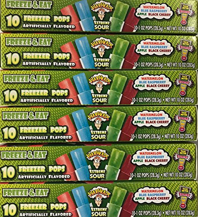 Warheads Extreme Sour Freezer Pops Freeze and Eat 60 1ounce Bars ...