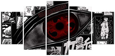5 Panels Naruto Anime Sharingan Poster Character Prints Graphic Wall ...