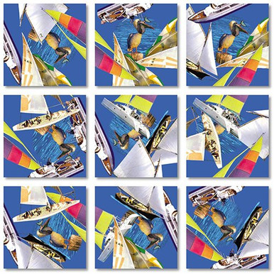 B.Dazzle Scramble Squares Boats 9 Piece Challenging Puzzle - Ultimate ...