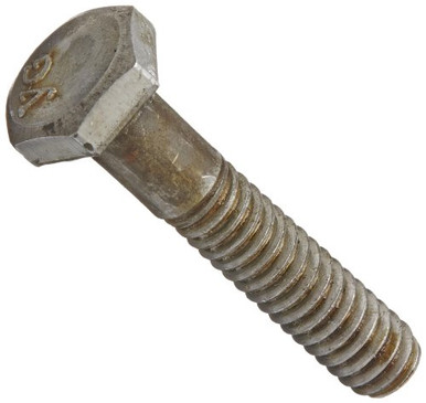 Steel Hex Bolt Grade 2 Plain Finish Hex Head External Hex Drive Meets ...